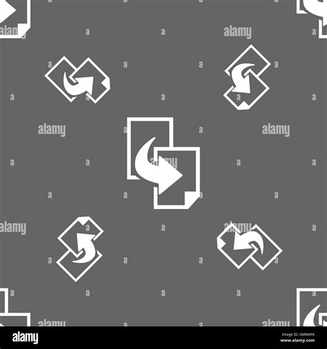 Copy File Sign Icon Duplicate Document Symbol Seamless Pattern On A