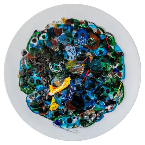 Flight Of Aquamarine Birds Contemporary Blown Glass Modern Art Wall