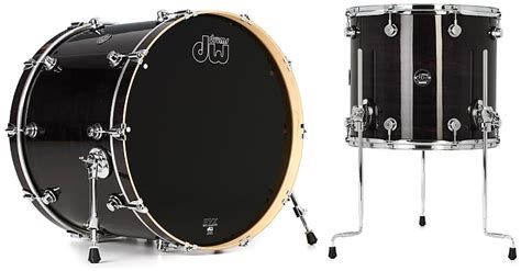 Dw Performance Series Bass Drum 18 X 24 Inch Ebony Stain Reverb