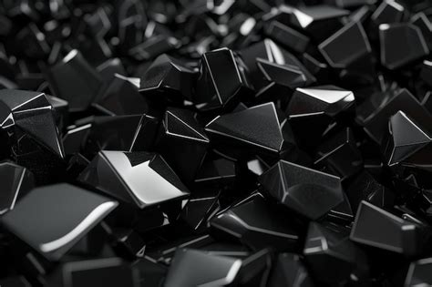 Premium Photo Group Of Black Cubes Forming A Cluster