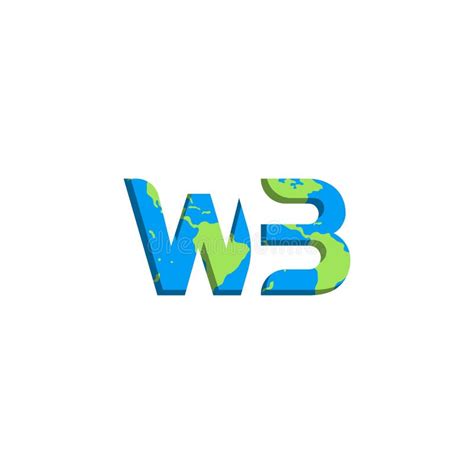 Initial WB Logo Design with World Map Style, Logo Business Branding ...