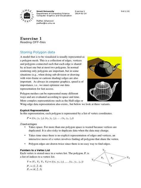 Exercise 1 Storing Polygon Data Pdf Vertex Geometry Polygon