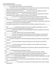 Psychology Midterm Review Docx Psychology Midterm Review Unit 1