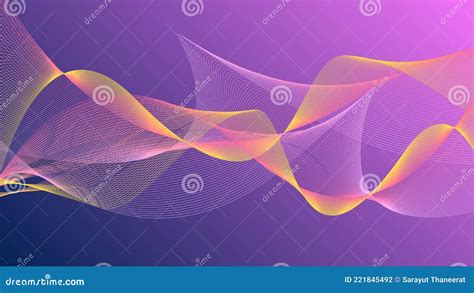 Swaying Wavy Lines Abstract Wave Background Brown Abstract Shiny Golden Wavy Design Element