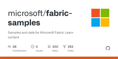 Github Microsoftfabric Samples Samples And Data For Microsoft Fabric Learn Content