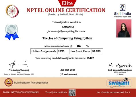 Tamanna Kaushik On Linkedin Pythonprogramming Nptel Iitmadras 10 Comments