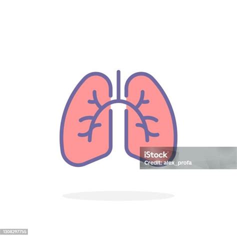 肺圖示填充輪廓樣式向量圖形及更多人圖片 人 人類內臟 人類氣管 Istock