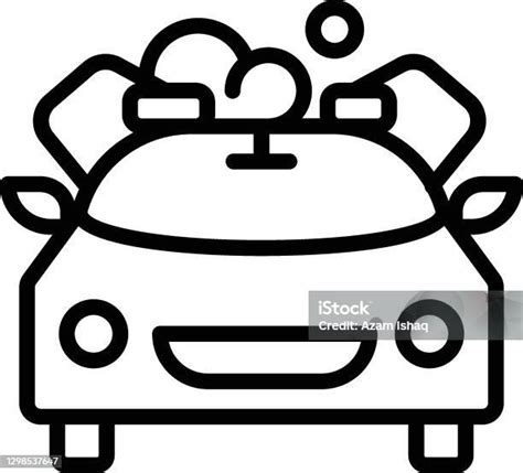 버블 서드 컨셉 벡터 아이콘 Deisgn 흰색 배경에 세차 및 세부 센터 장비세단 자동차 개념에 대한 스톡 벡터 아트 및 기타 이미지 개념 교통수단 기포 Istock