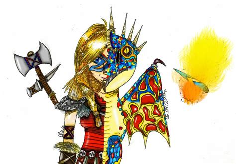 Dazzling Fanart Of Astrid Hofferson And Stormfly From How To Train Your