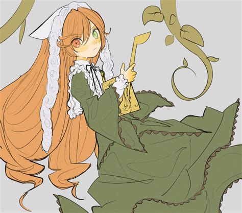 Safebooru 1girl Blush Brown Hair Dress Green Dress Green Eyes Highres