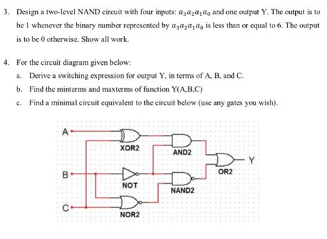 Solved Design A Two Level NAND Circuit With Four Inputs A 3 Chegg