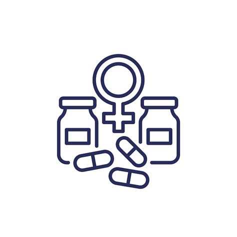 Premium Vector Estrogen Therapy Icon Line Vector