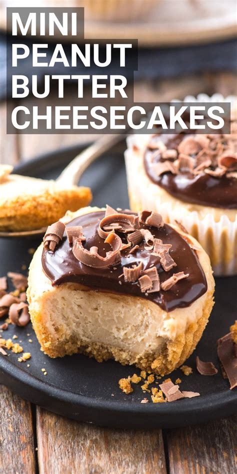 Mini Peanut Butter Cheesecakes Are Easy To Make In A Muffin Pan And