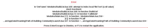 Error Prevents Saving Of Builds · Issue 4954 · Pathofbuildingcommunity