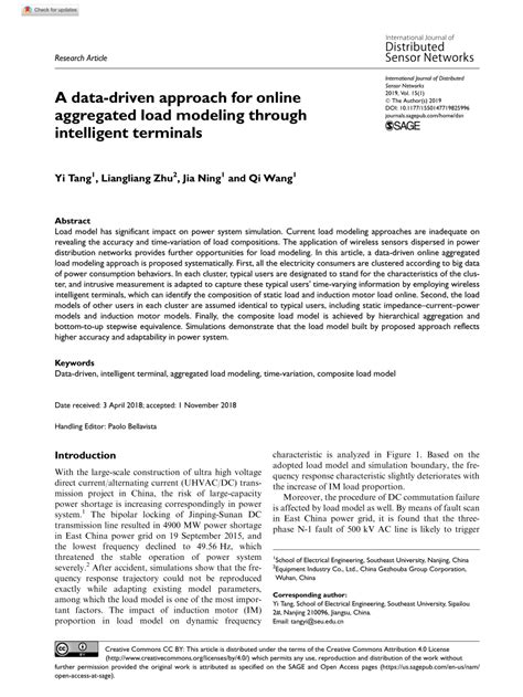 Pdf A Data Driven Approach For Online Aggregated Load Modeling Through Intelligent Terminals