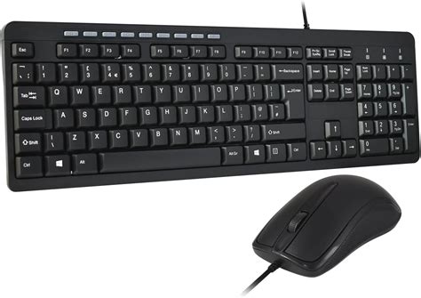 Trust Taro Wired Keyboard And Mouse Set Qwerty Uk Layout Full Size