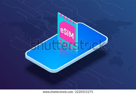 Esim 기술 디지털 카드 마이크로칩 폰 스톡 벡터로열티 프리 2220315275 Shutterstock