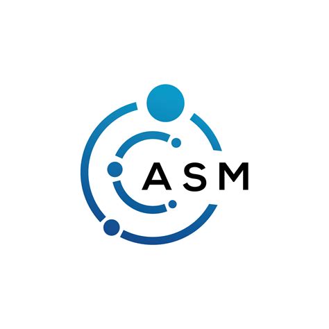 Asm Letter Logo Design On Black Background Asm Creative Initials