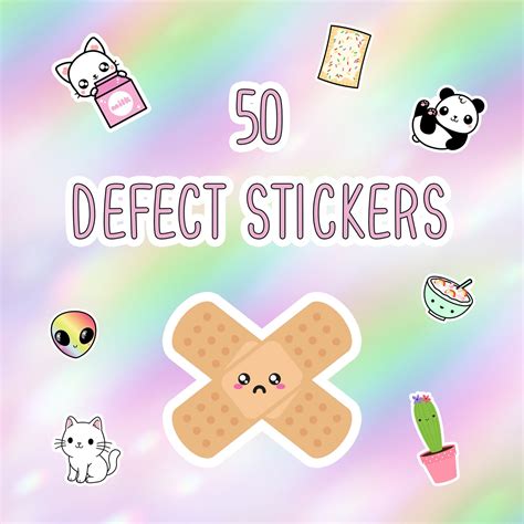 50 Pack Paper Defect Stickers Etsy