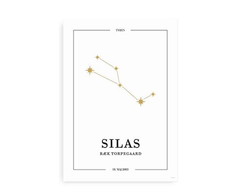 Navneplakat Med Stjernetegnet Tyren Navnelegdk