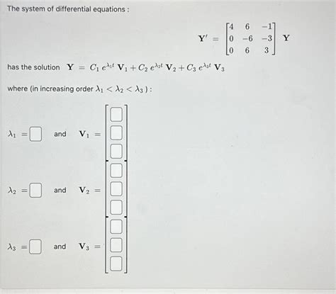 solved the system of differential equations