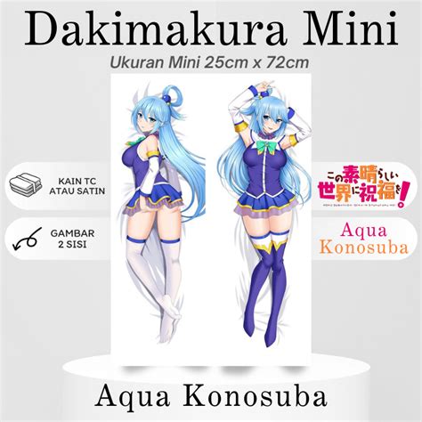 Dakimakura Mini Aqua Konosuba Pillow Anime Waifu Mini Kono Subarashii