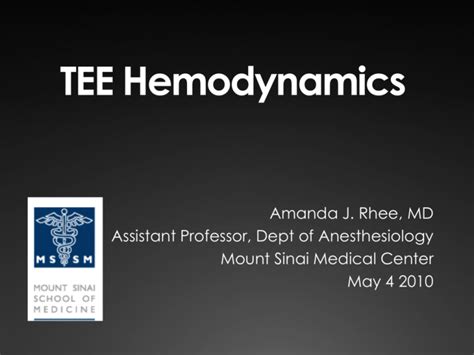 Hemodynamic Calculations