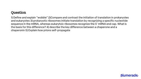 Solved 1 Define And Explain Wobble 2 Compare And Contrast The
