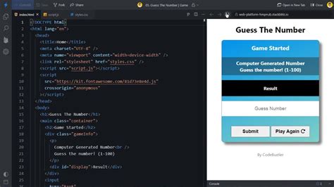 Mallikarjun Mavnoor On Linkedin 100projects Random Guess Game Webprojects Webdevelopment