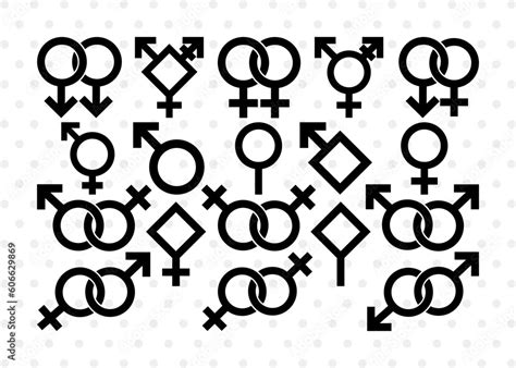 Gender Symbol Svg Gender Silhouette Transgender Svg Gender Signs Svg