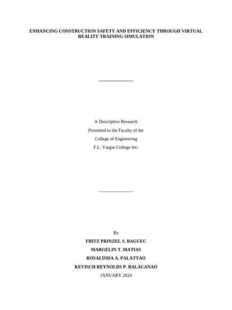 Enhancing Construction Safety And Efficiency Through Virtual Reality Training Simulation Pdf