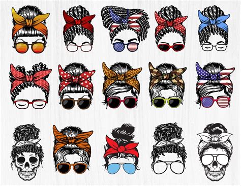 Messy Bun Svg Bundle Messy Bun Mom Svg Cut Files For Cricut Etsy