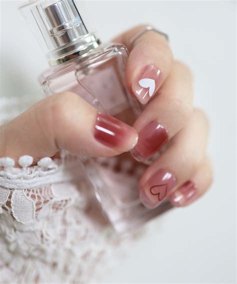 러블리 핑크하트 그라데이션 네일팁 인조손톱 네일팁 네일아트