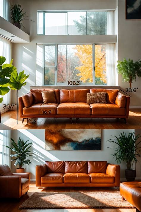 Large Camel Black L Shaped Sectional Sofa With Modern Design Extra