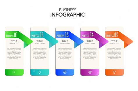Infographie Options De Processus Métier Ou étapes Stock De Modèle