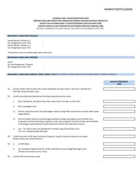 Borang Tp3 2024 Pdf