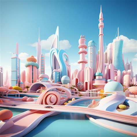 Premium Ai Image 3d Rendering Of Dubai