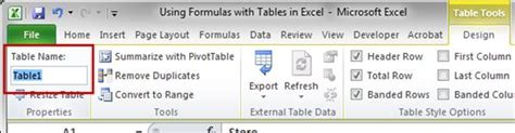 Using Formulas With Tables In Excel TeachExcel