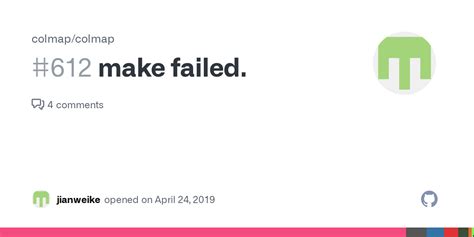 Make Failed · Issue 612 · Colmapcolmap · Github