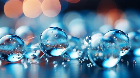 Premium Ai Image White And Blue Light Orbs Blurred Bokeh Abstract Background