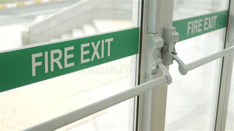 Emergency Exit Door Inside Of A Building Stock Footage Video Of Night