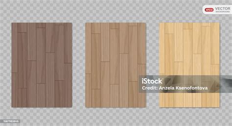 사실적인 벡터 나무 질감 배경이 설정되었습니다 나무 테이블이나 바닥을 볼 수 있습니다 줄무늬가 있는 갈색 소나무 질감 벡터 Eps10 목재 강화마루에 대한 스톡 벡터 아트