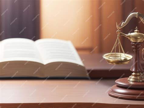 Premium Ai Image Judge Gavel And Scales Of Justice In The Court Hall