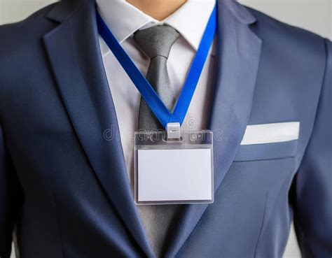 Id Card Or Badge Symbolizing Personal Identification Credentials And