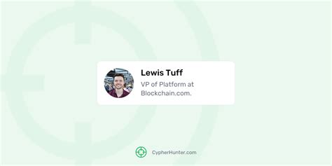 Lewis Tuff People Cypherhunter