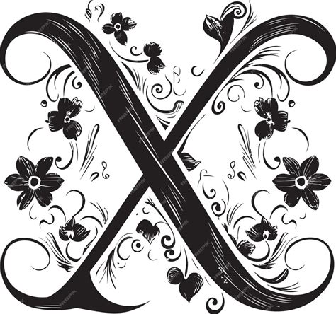 Premium Vector Xquisite Script Unique Font X Vector Xenon Serenade Radiant Letter X Vector Art