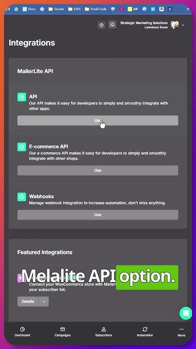 How To Easily Create A Mailerlite Api Key Youtube