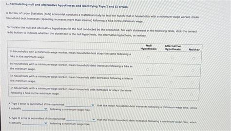 Solved Formulating Null And Alternative Hypotheses And Chegg