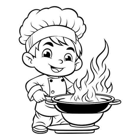 Premium Vector Black And White Cartoon Illustration Of Cute Little