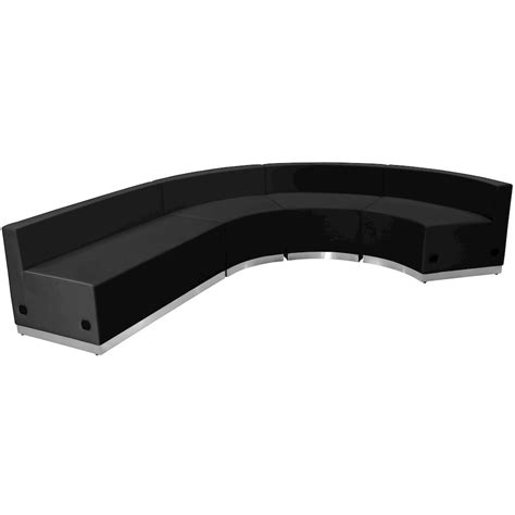 Alon Black Leathersoft Reception Configuration 4 Pieces